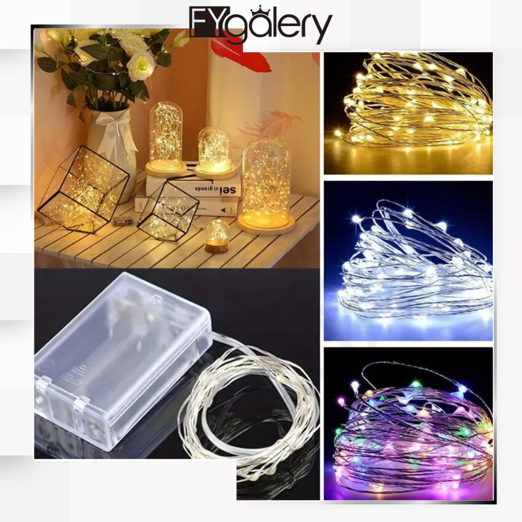 Jual FYGALERY Lampu Tumblr Kawat Mini 10 Meter 100 LED Lampu Tumbler ...