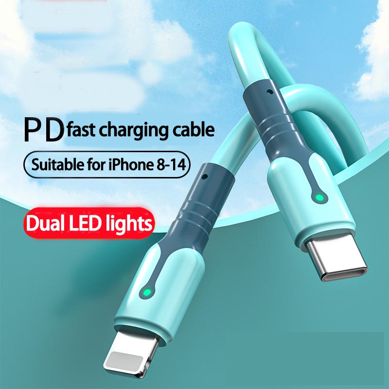 Jual Kabel Data PD IOS Type-C Silikon Fast Charging Super Charge For PD ...