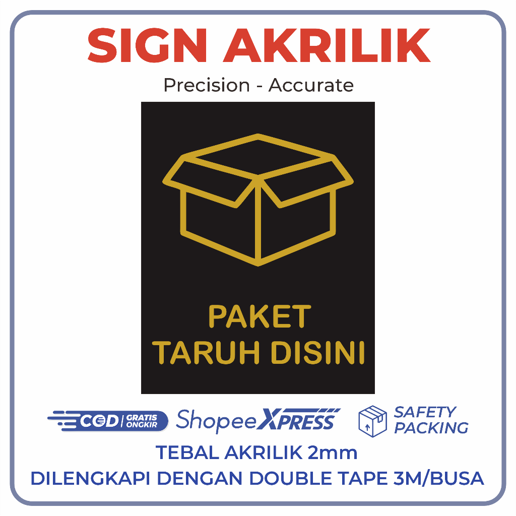 Jual PAKET TARUH DISINI AKRILIK | PAPAN AKRILIK | SIGN BOARD | AKRILIK ...