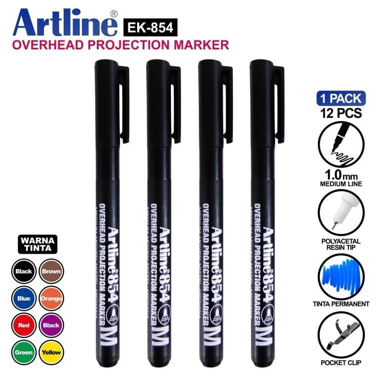 Jual Spidol OHP Artline EK-854 OPM - Medium (1PCS) +++ | Shopee Indonesia