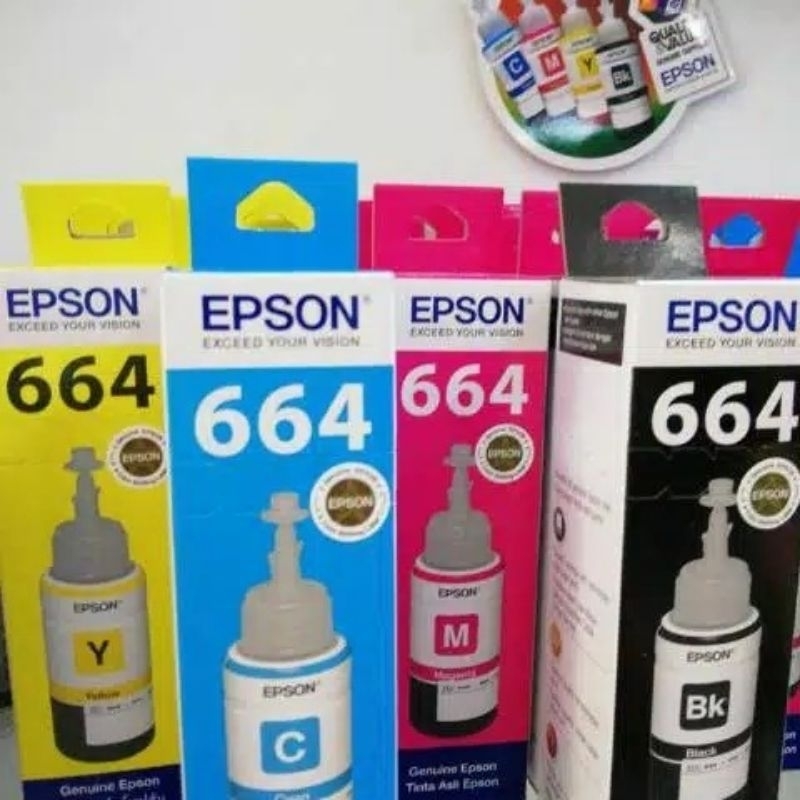 Jual Tinta 664 Original series printer epson L100 L110 L120 L200 L210 L220 L300 L310 L350 L355 ...