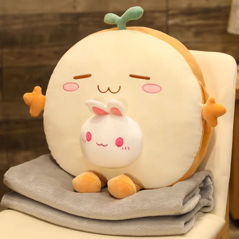 Jual Bantal Boneka Karakter Roti Strawberry Rabbit Wortel 35cm Berlabel ...
