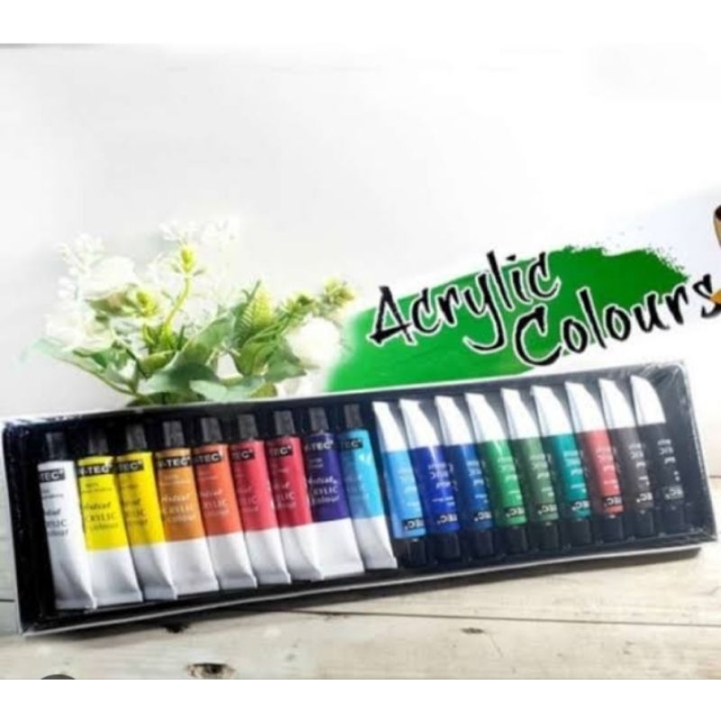 Jual V-tec Acrylic set 18 - Cat Acrylic Colour Paint set 18warna 6ml ...