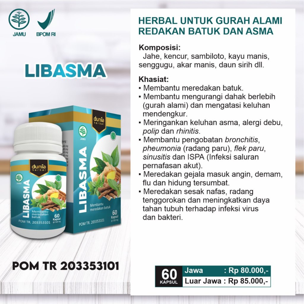 Jual LIBASMA Obat Herbal Batuk & Asma | Shopee Indonesia