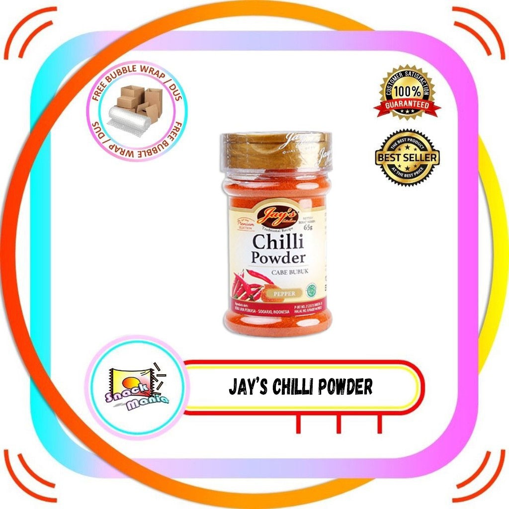Jual JAY's JAYS Chili Powder - Cabai Bubuk Cabe Lombok ~ 65 gr | Shopee ...