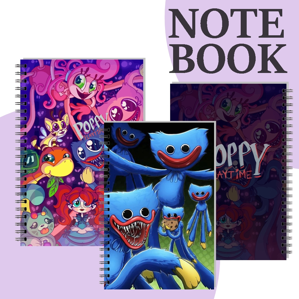 Jual Notebook Poppy Play Time Spiral Notebook A6 Huggy Wuggy Kissy ...
