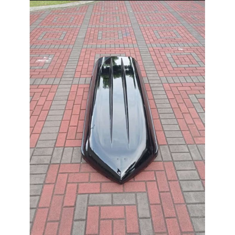 Jual roofbox super slim 650l/roof box kanaka super slim/roof box hitam ...
