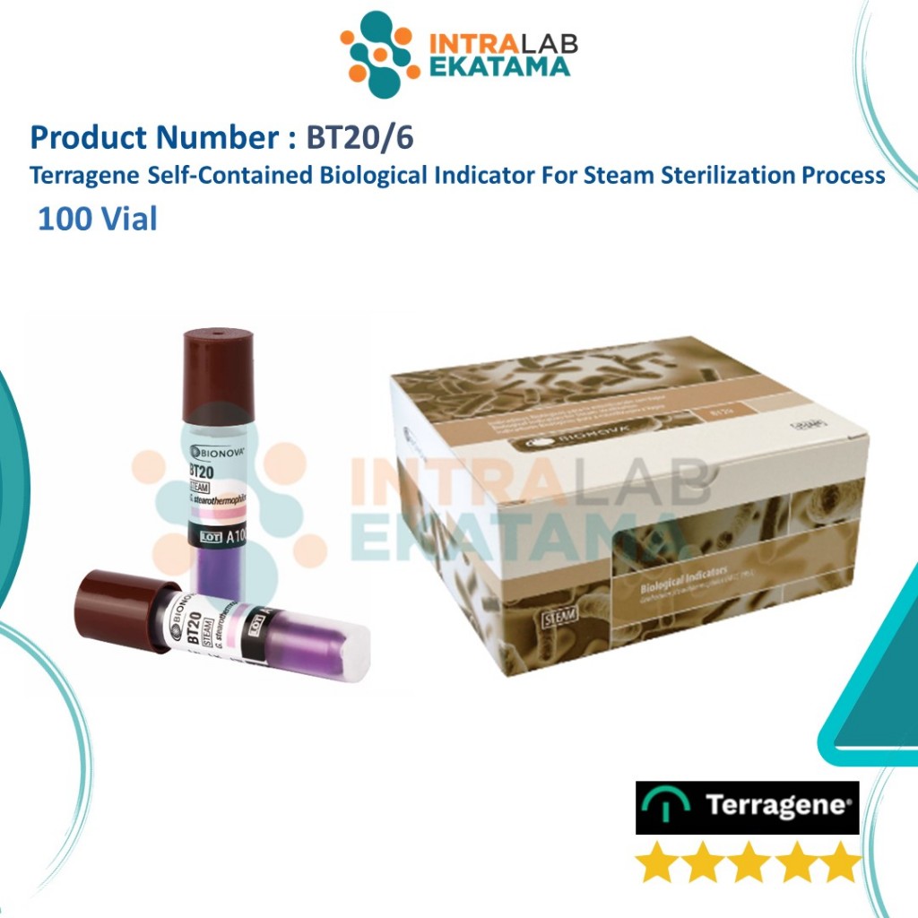Jual BT20/6-100Vial Terragene Self-Contained Biological Indicator For ...