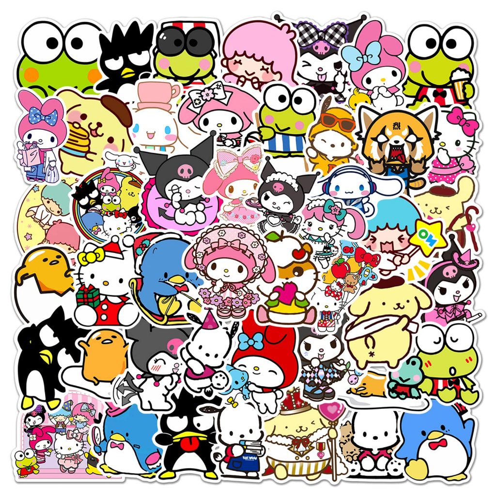 Jual Stiker Sanrio Karakter - Cinamorol, Kuromi, My Melody, Hello Kitty ...