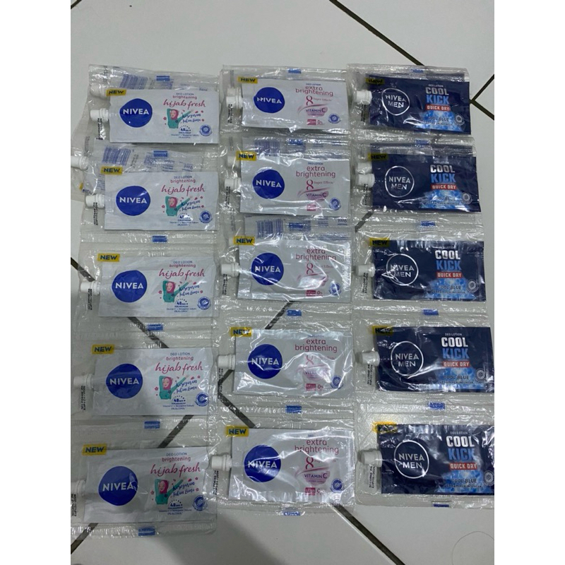 Jual Nivea deodorant 9ml (renceng) isi 12 sachet PROMO free pouch ...