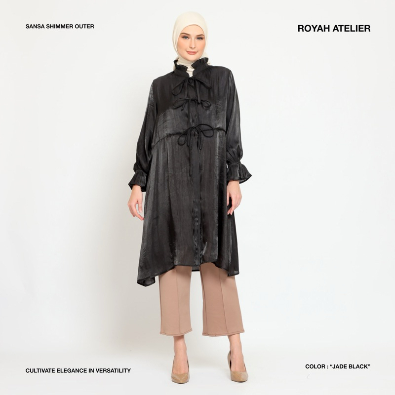 Jual Sansa Outer Hitam Kondangan Mewah by. Royah Atelier | Shopee Indonesia
