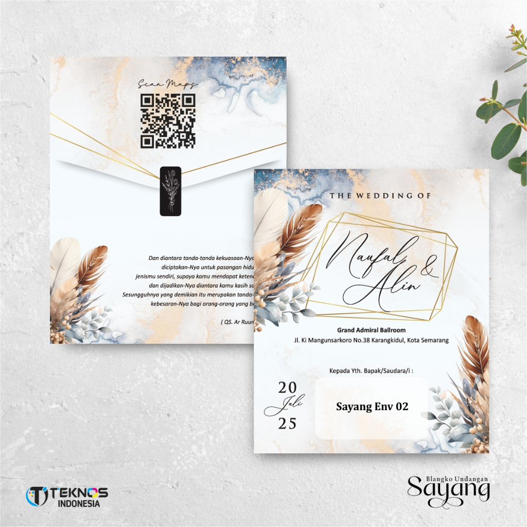 Jual BLANGKO UNDANGAN NIKAH SAYANG - BLANKO UNDANGAN KOSONGAN SAYANG ...