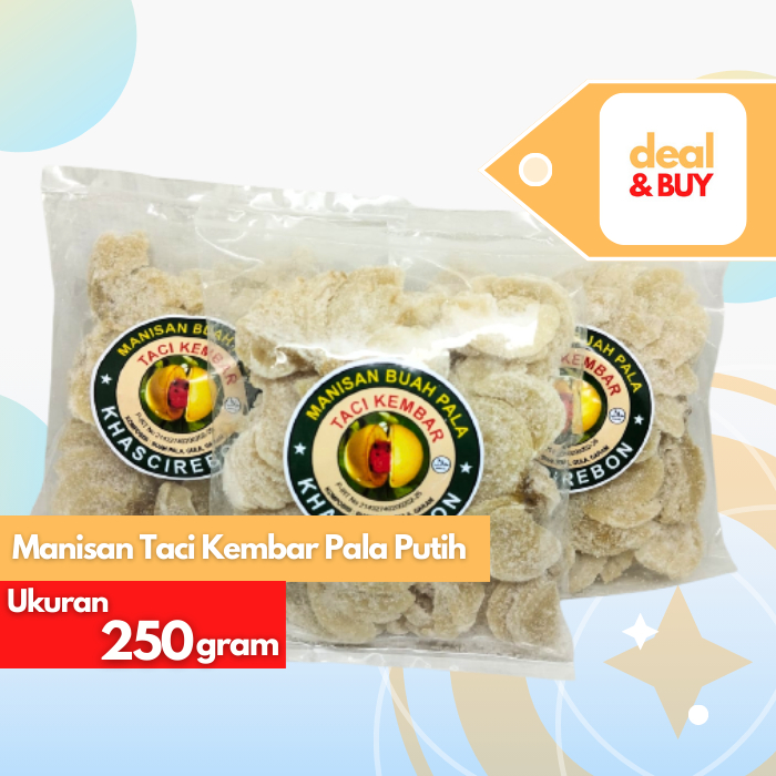 Jual Manisan Pala Putih Taci Kembar Khas Cirebon 250 gram | Shopee ...