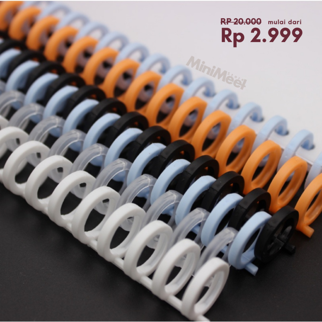 Jual DIY Ring Binding Binder Loose Leaf 30 lubang Spiral Bahan Plastik ...