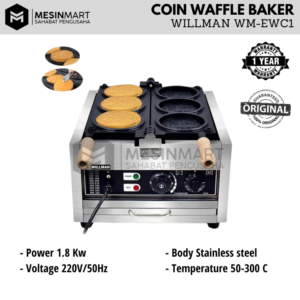 Jual Electric Coin Waffle Baker Waflle Korea Bungeoppang / Cetakan ...