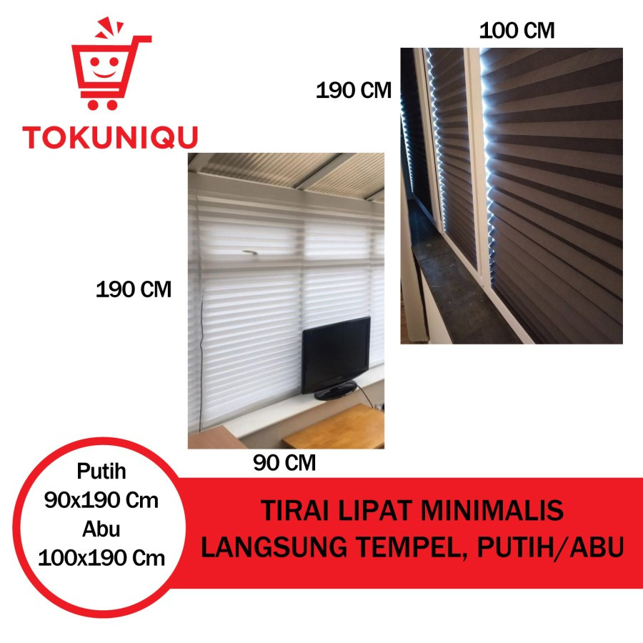 Jual Tirai Lipat Minimalis Langsung Tempel / Vertical Blind SCHTS ...