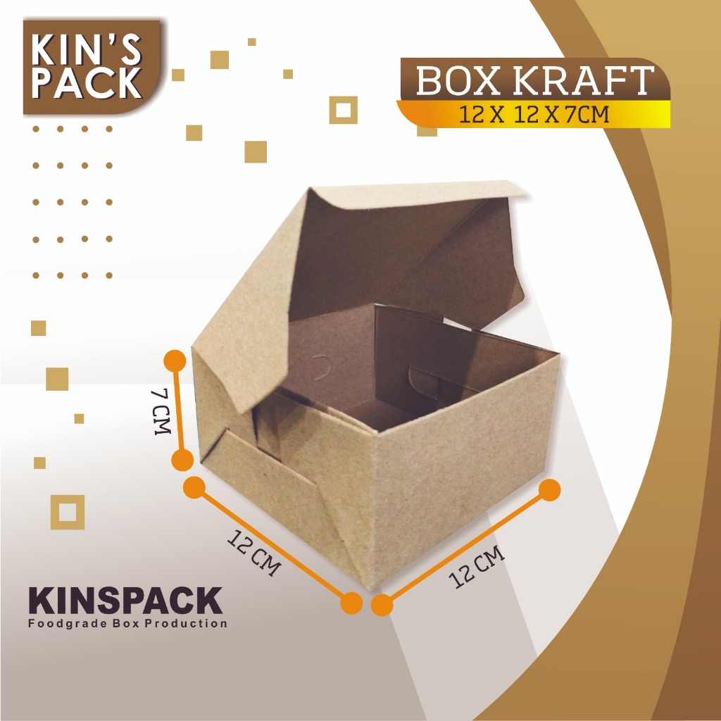 Jual Dus Kraft 12x12x7 @50 pcs | Shopee Indonesia