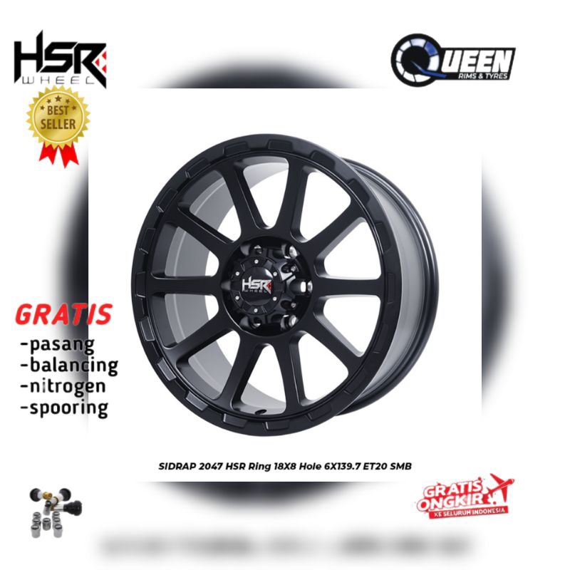 Jual VELG SEMI OFFROAD R18 PCD 6x139,7 HSR SIDRAP untuk mobil Pajero, Fortuner, hilux, H1, Dmax ...