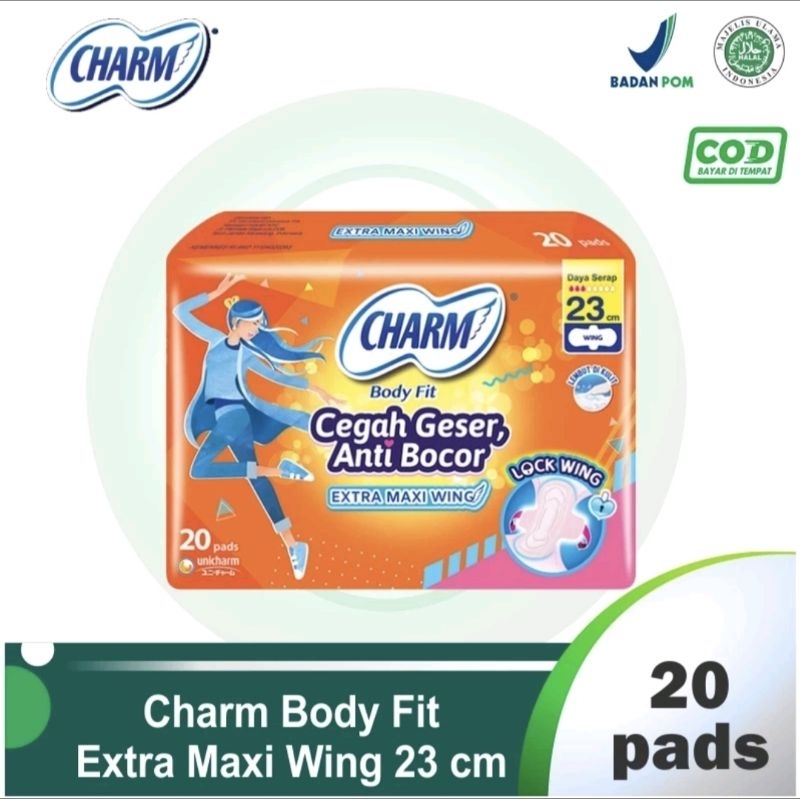 Jual Charm Body Fit Extra Maxi Wing dan Non Wing 23cm isi 20 (Sayap dan ...