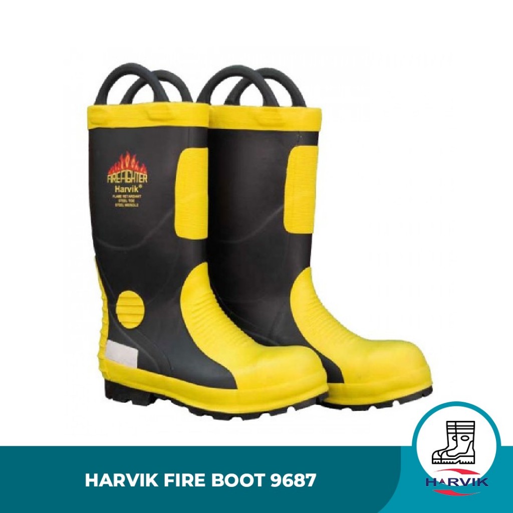 Jual Sepatu Pemadam Kebakaran Fire Boot Harviks Firefighter Original ...