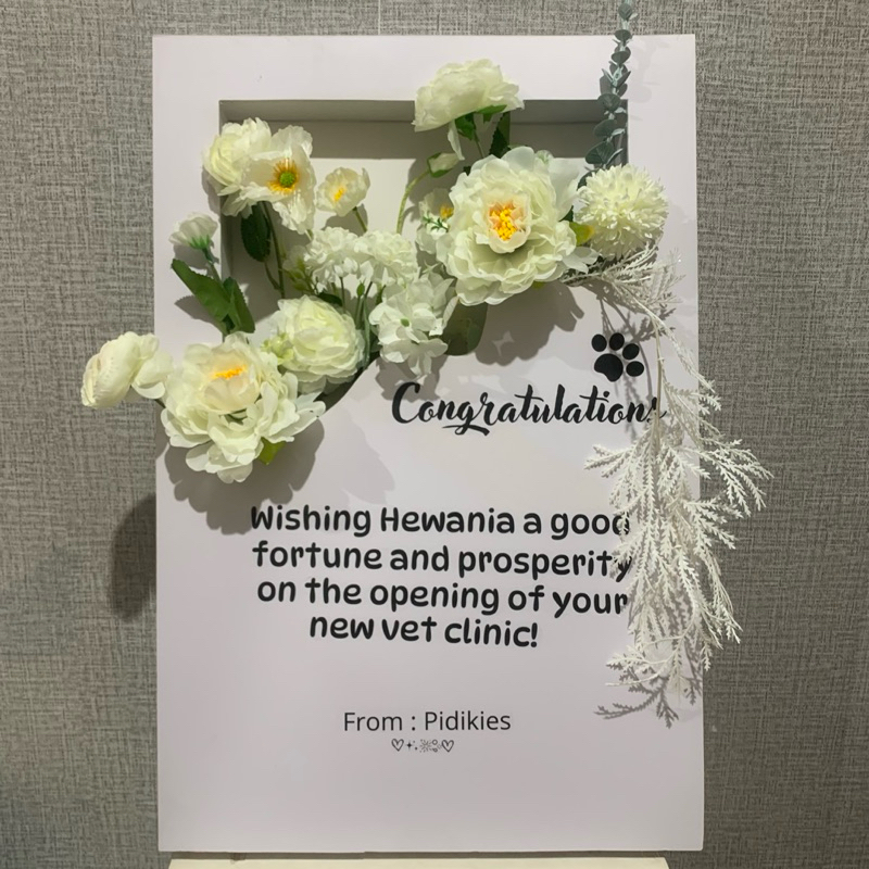 Jual Paket Usaha Flowers Box Sign / Standing Kayu / Papan Bunga Wisuda ...