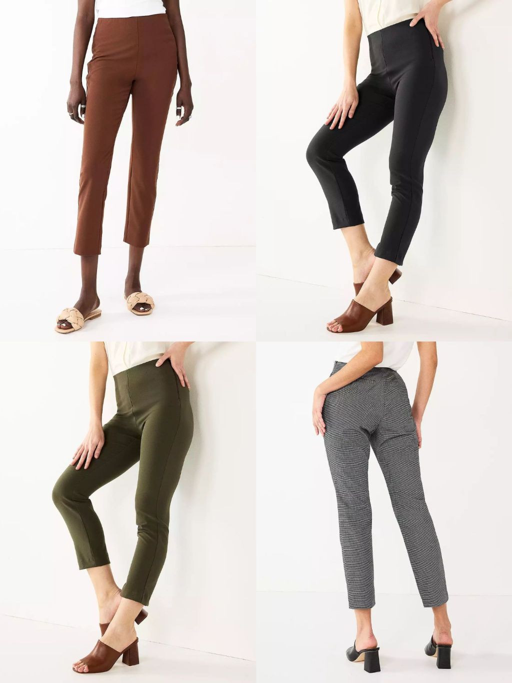 Jual NINE WEST Side-Zip High-Waisted Slim Ankle Pants - 4913 | Shopee ...