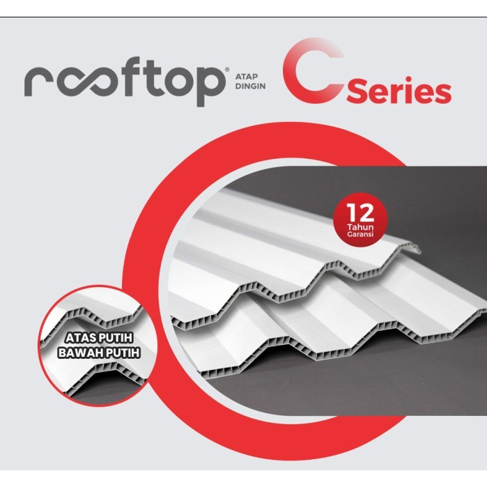 Jual Atap uPVC Rooftop C-Series Tebal 12mm Dingin Rumah Gedung Ruko 1 ...