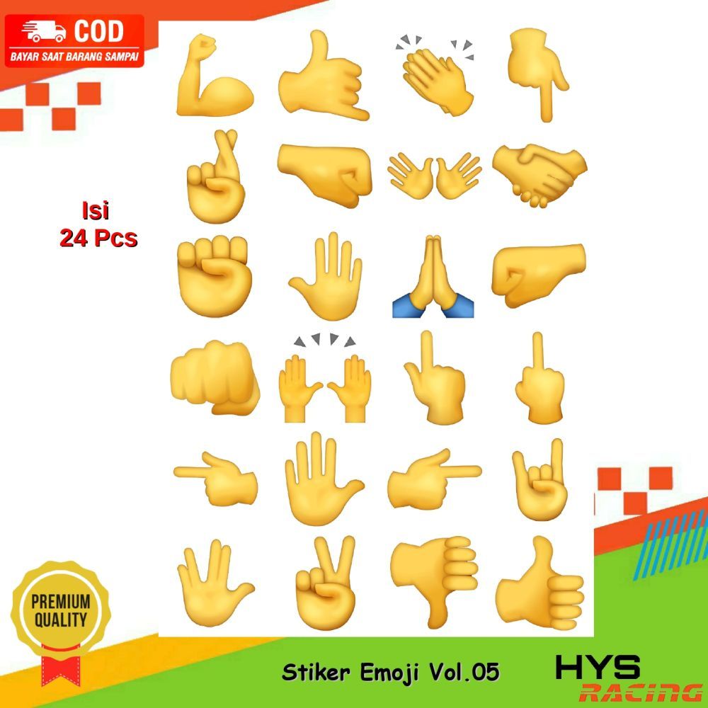 Jual Stiker Helm Motor Sticker Pack WhatsApp Emoji Emoticon - Mobil ...