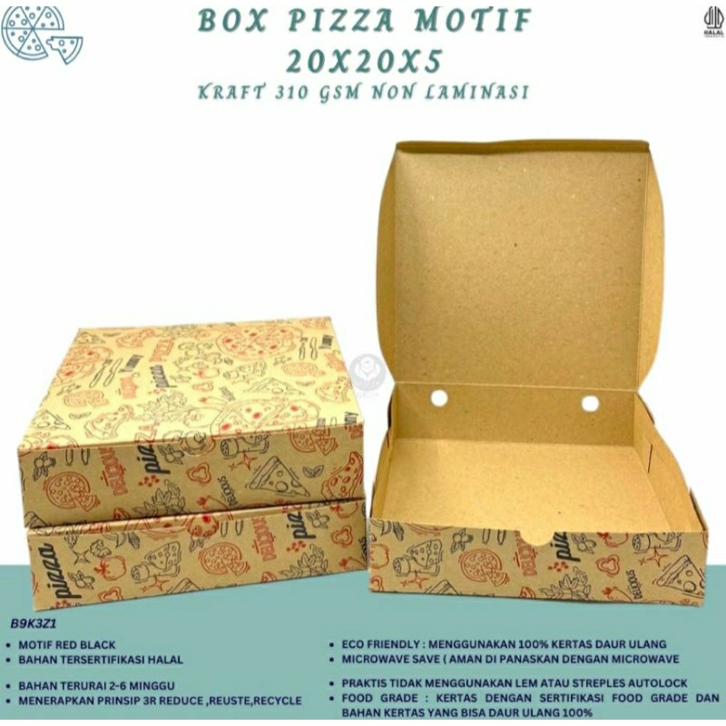 Jual 34LEMBAR Dus Pizza 20X20 Motif Box Pizza Kotak Pizza | Shopee ...