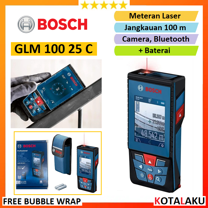 Jual Meteran Laser 100m Ukur Jarak Digital Range Finder Bosch GLM 100 25 C | Shopee Indonesia