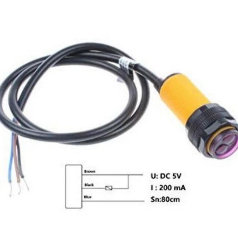 Jual Sensor Proximity Adjustable Switch PNP Infrared E18-D80NK | Shopee ...
