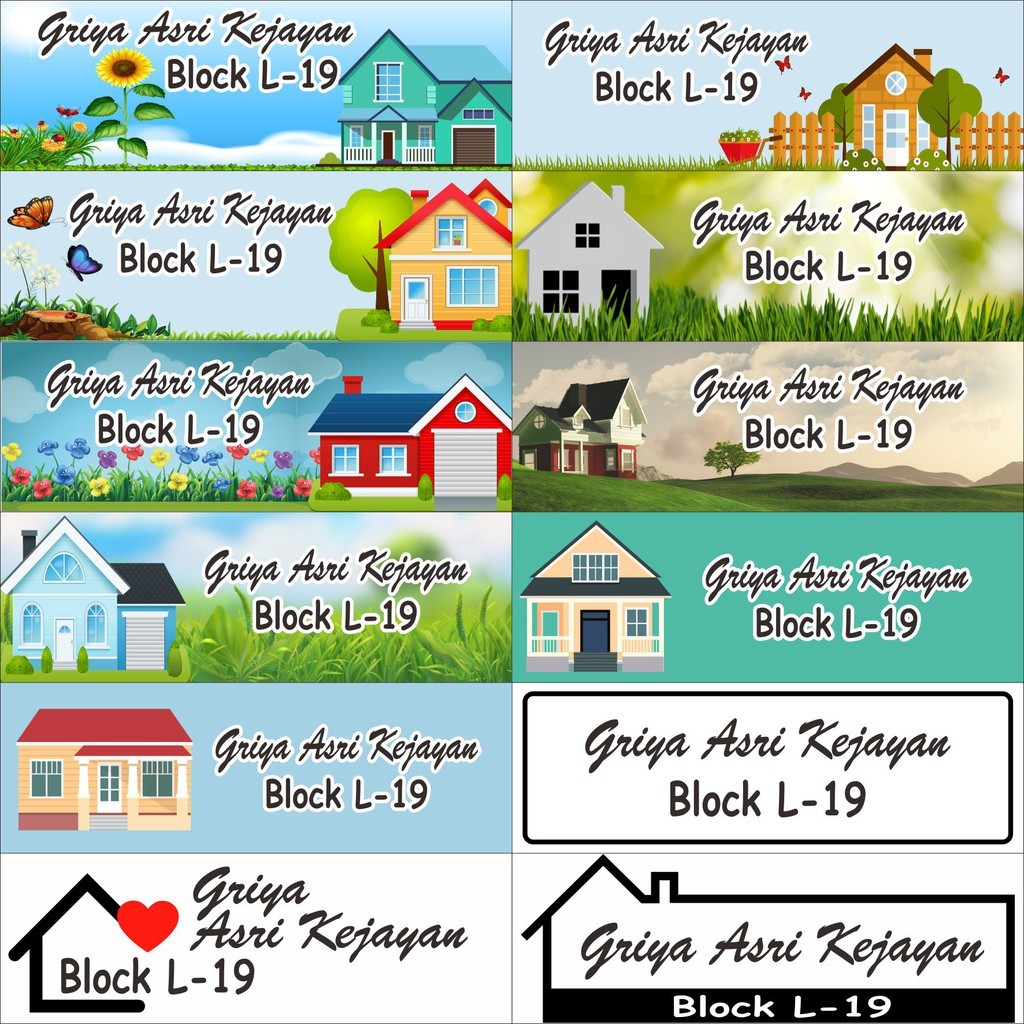 Jual nomor rumah / nomor rumah acrylic / nomer rumah / / papan nama ...