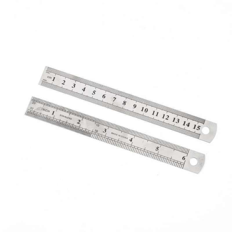 Jual Penggaris Besi 15Cm / Mistar Besi 15Cm / Garisan Besi 15Cm ...