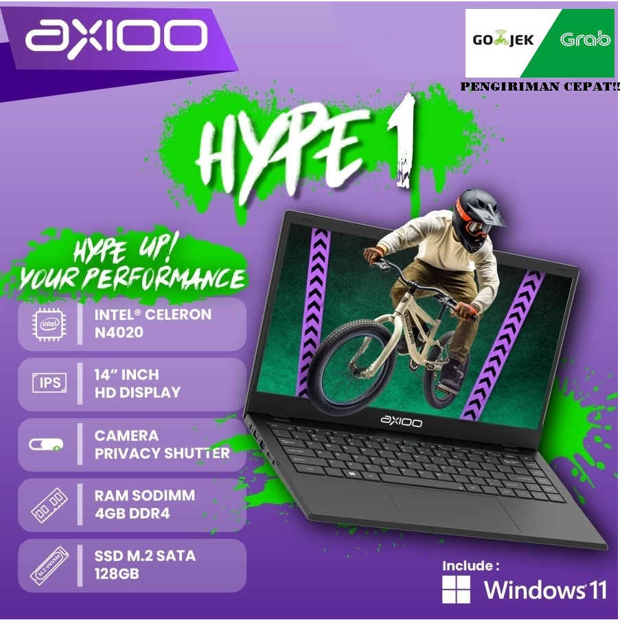 Jual AXIOO MYBOOK HYPE 1 Celeron N4020 4GB 8GB / 128GB 384GB 14 HD W11 | Shopee Indonesia