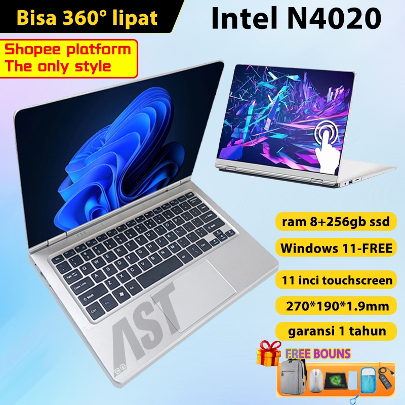 Jual [laptop murah baru 11.6'']AST Laptop 360° 2 in 1 Touchscreen N4020 ...