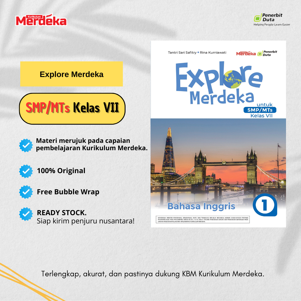 Jual Explore Merdeka: Bahasa Inggris SMP/MTs Kelas VII | Shopee Indonesia