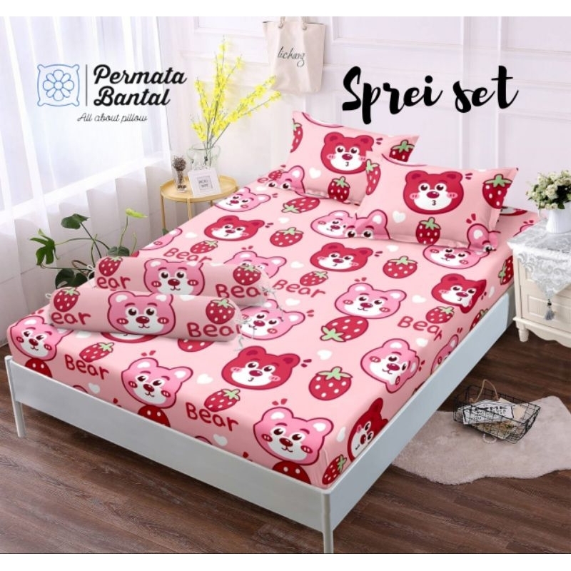 Jual SPREI SET Ukuran 100x200, 120x200, 160x200, 180x200 tinggi 30cm ...