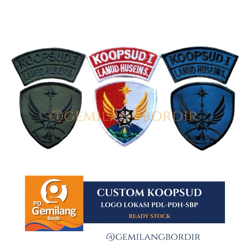 Jual BADGE LANUD KOOPSUD I-II-III TNI AU | PDH-PDL-SBP | Badge logo ...