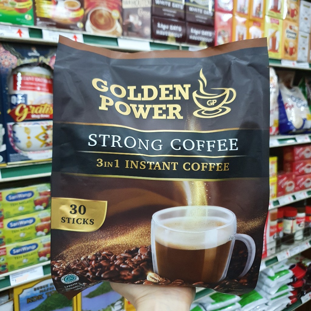 Jual GOLDEN POWER 3 IN 1 STRONG INSTANT COFFEE 30 STICKS x 20g | Shopee ...