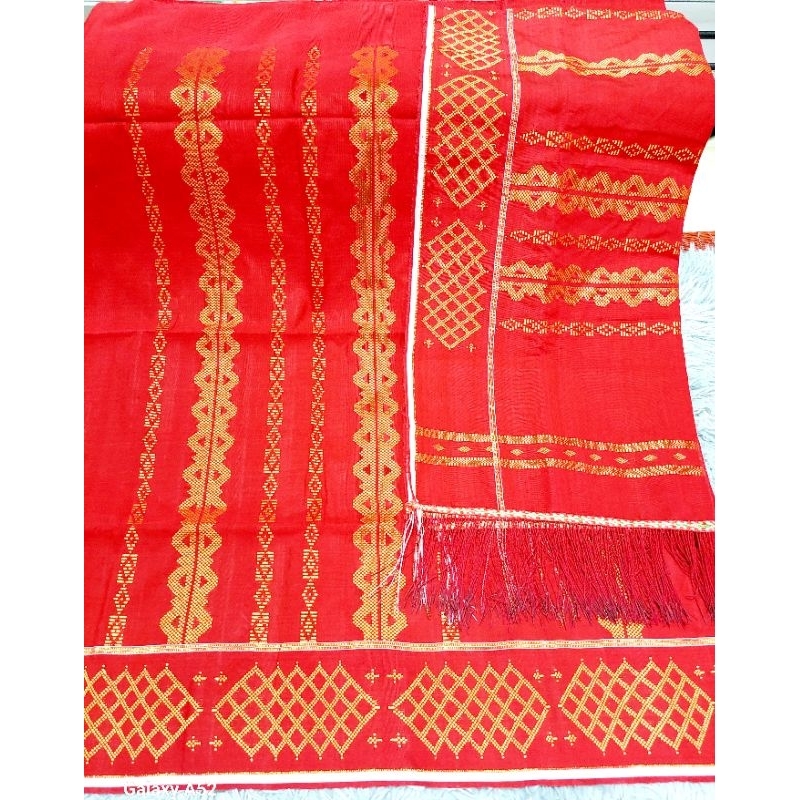 Jual Set Tenun Motif Pengretret kualitas sutra benang ratus dasar warna ...