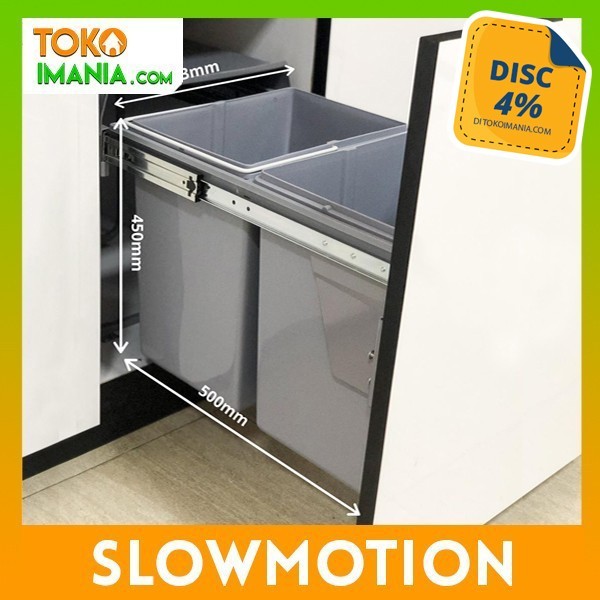 Jual Tempat sampah Knockers WB 40L slowmotion | Shopee Indonesia