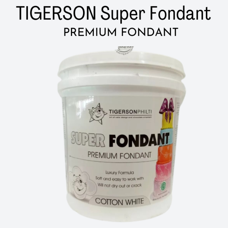 Jual Tigerson Philti Super Fondant Putih Cotton White 5kg Kemasan Pail ...