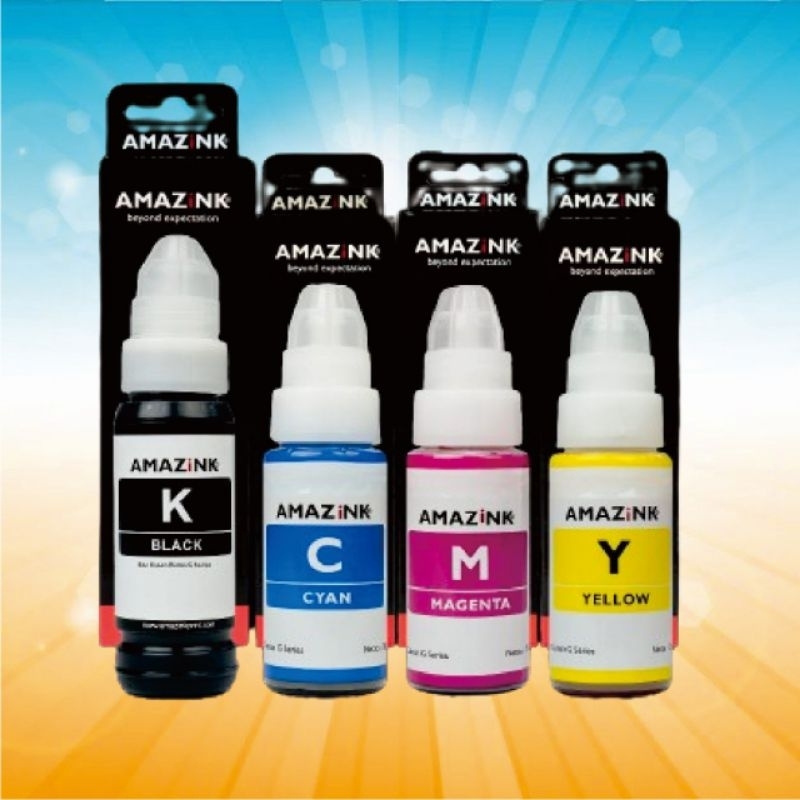 Jual 1set CMYK Tinta CANON G1010, G2010, G3010, G4010 Amazink black 90 ...