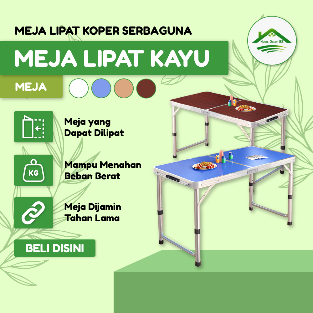 Jual Home Decor88 Official Shop Meja Lipat Meja Portable Meja Koper ...