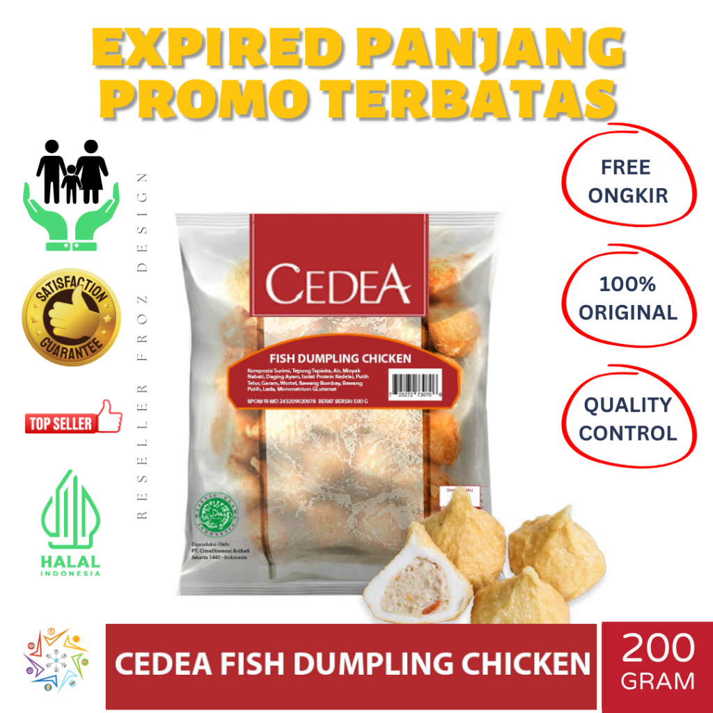 Jual CEDEA DUMPLING AYAM 200GR | CIDEA DAMPLING ISI AYAM CINCANG ...