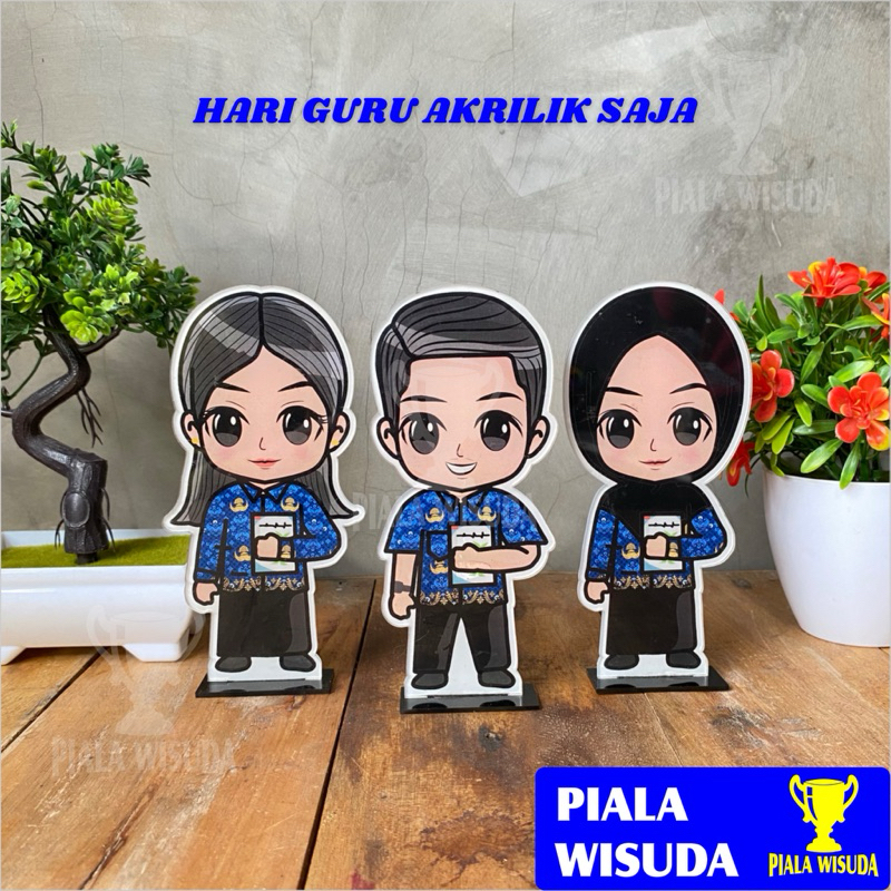 Jual Topper buket hari guru (Guru Korpri) akrilik saja | Shopee Indonesia