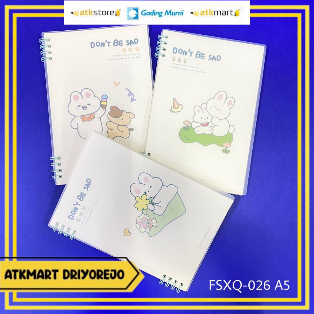 Jual WENGU BUKU SPIRAL A5 FSXQ-026 60LBR - NOTEBOOK - BUKU CATATAN LUCU ...