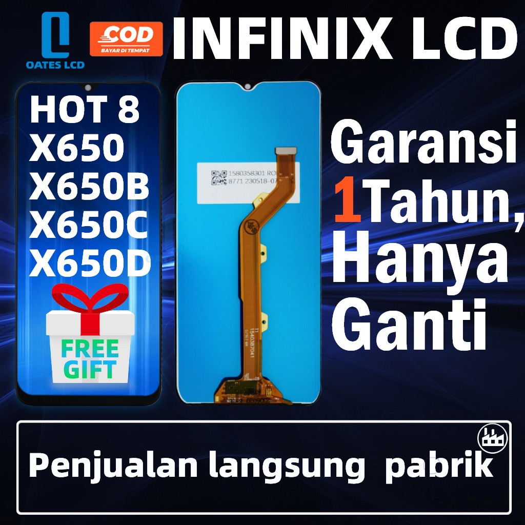 Jual LCD INFINIX HOT 8/X650/X650B/X650C/X650D UNIVERSAL FULLSET ...