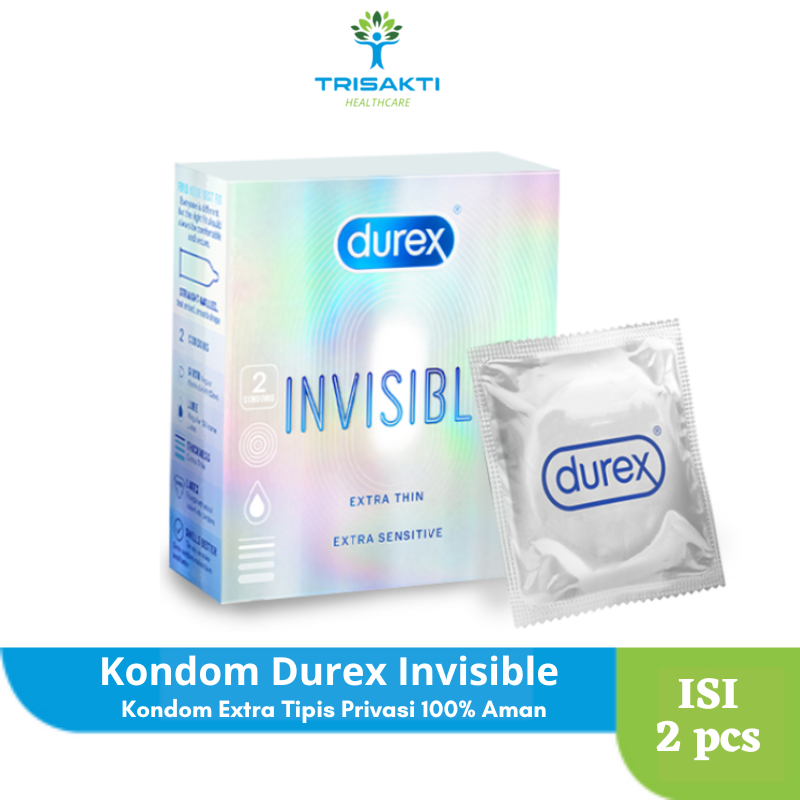 Jual Durex Invisible 2 Pcs Kondom Pelumas Extra Tipis Aman Pria ...