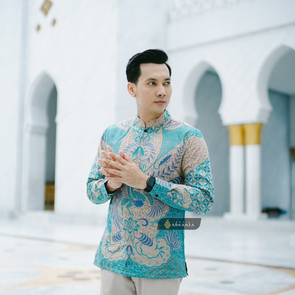 Jual BATIK ARKANZA Baju KOKO Motif WIRADWIPA Batik Ramadhan Pria Cowok ...